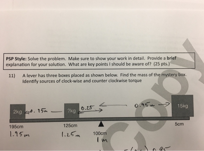 Solved PSP Style: Solve the problem. Make sure to show your | Chegg.com