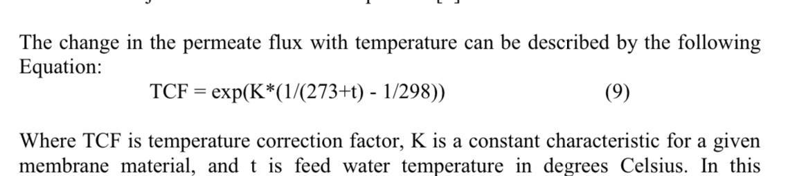Solved this equation for temperature correction factor for | Chegg.com