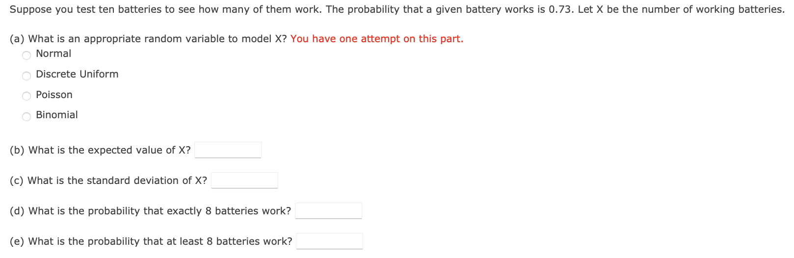 Solved Suppose you test ten batteries to see how many of | Chegg.com