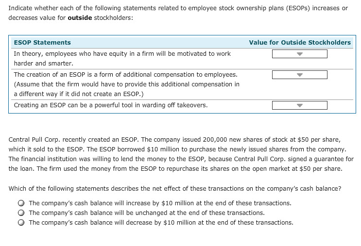 Solved The first dropdown answers: "Decrease" or "Increase" | Chegg.com