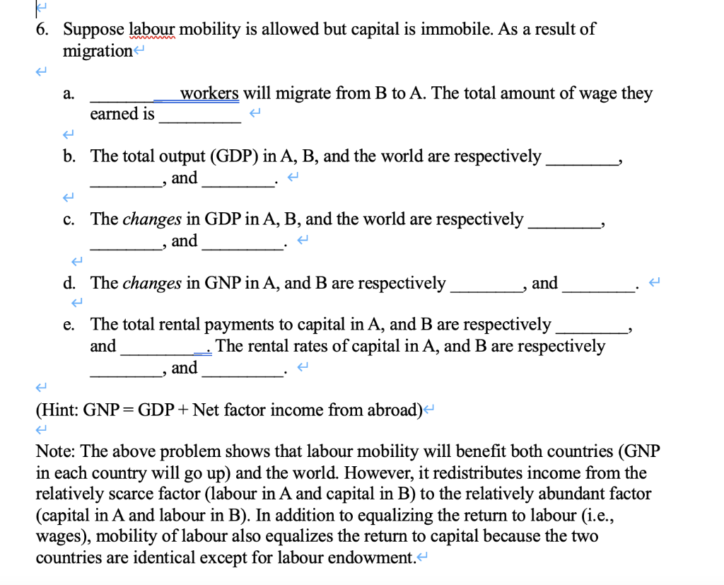 Solved Questions 5 and 6 refer to a two-country world with | Chegg.com
