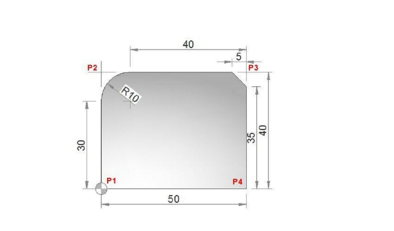 Solved Write a cnc milling code for the given part above. | Chegg.com