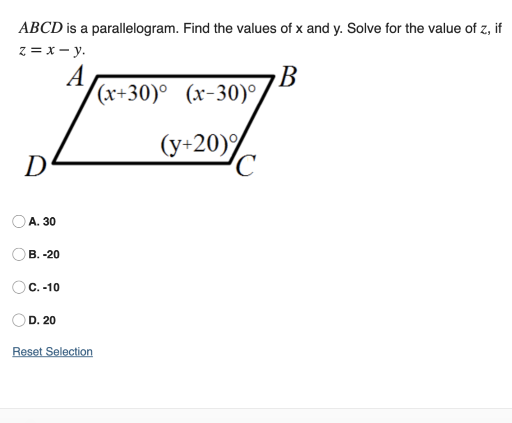 Solved ABCD Is A Parallelogram Find The Values Of X And Y Chegg