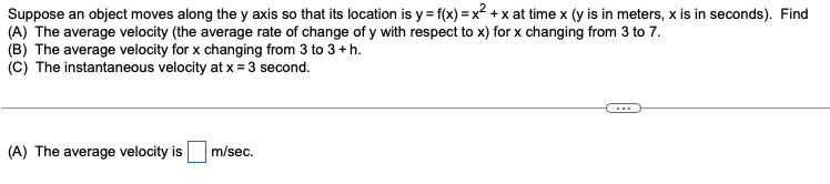 Solved Suppose An Object Moves Along The Y Axis So That Its