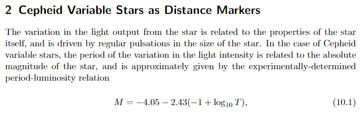 Solved 2 Cepheid Variable Stars as Distance Markers The | Chegg.com