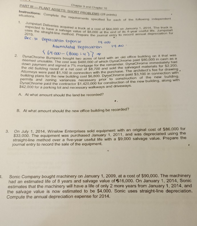Solved PART III-PL Instructions: Complete the requirements | Chegg.com