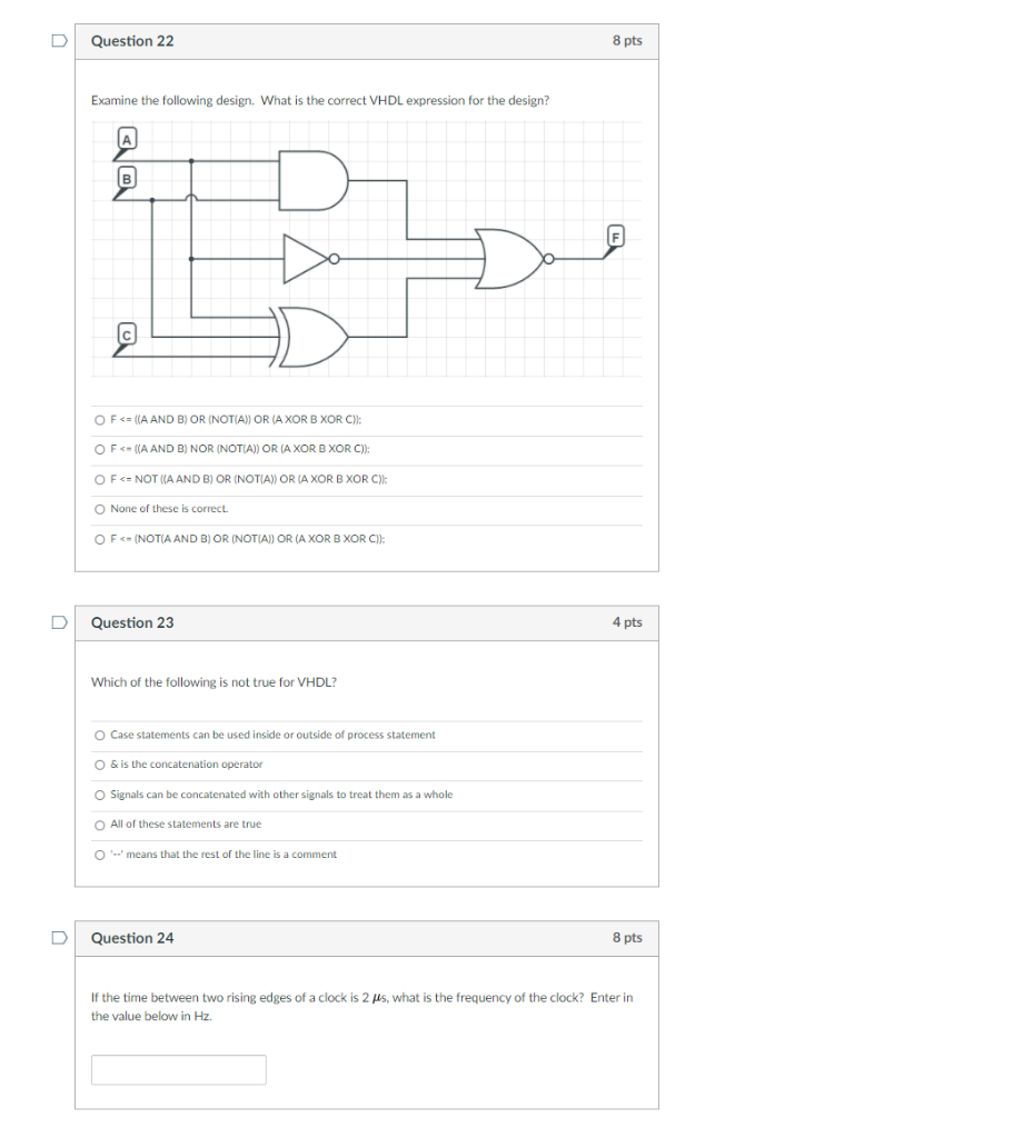 Solved Question 22 8 pts Examine the following design. What | Chegg.com