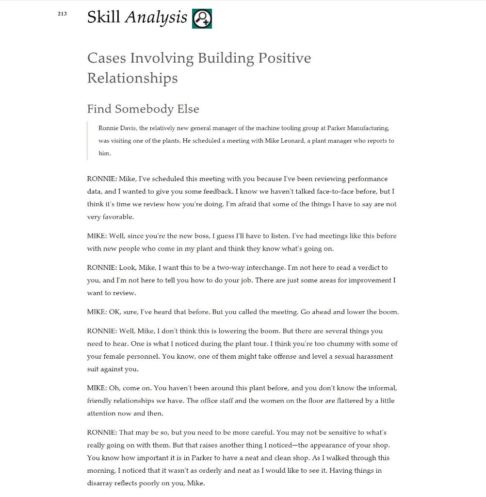 Solved 213 Skill Analysis Cases Involving Building Positive | Chegg.com