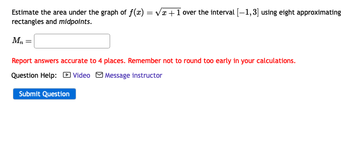 Solved Estimate the area under the graph of f(x)=x+1 over | Chegg.com