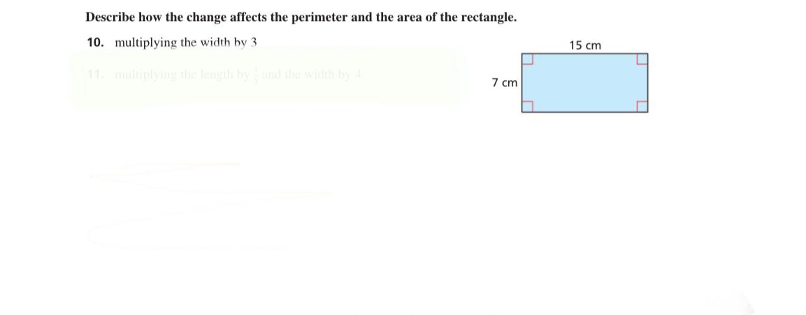 Solved Describe how the change affects the perimeter and the | Chegg.com