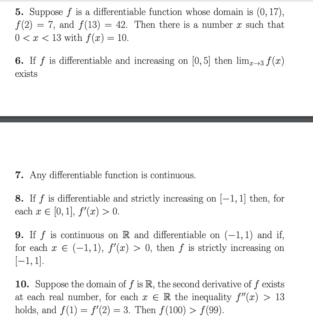 Solved 5. Suppose f is a differentiable function whose | Chegg.com