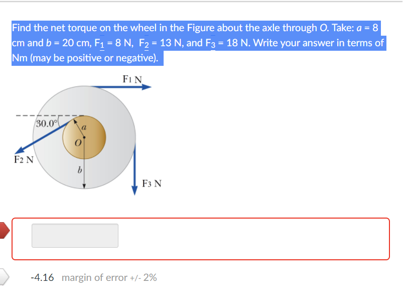 Solved Find the net torque on the wheel in the Figure about | Chegg.com