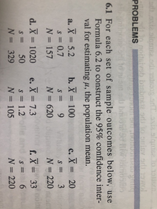 Solved PROBLEMS 6.1 For each set of sample outcomes below, | Chegg.com