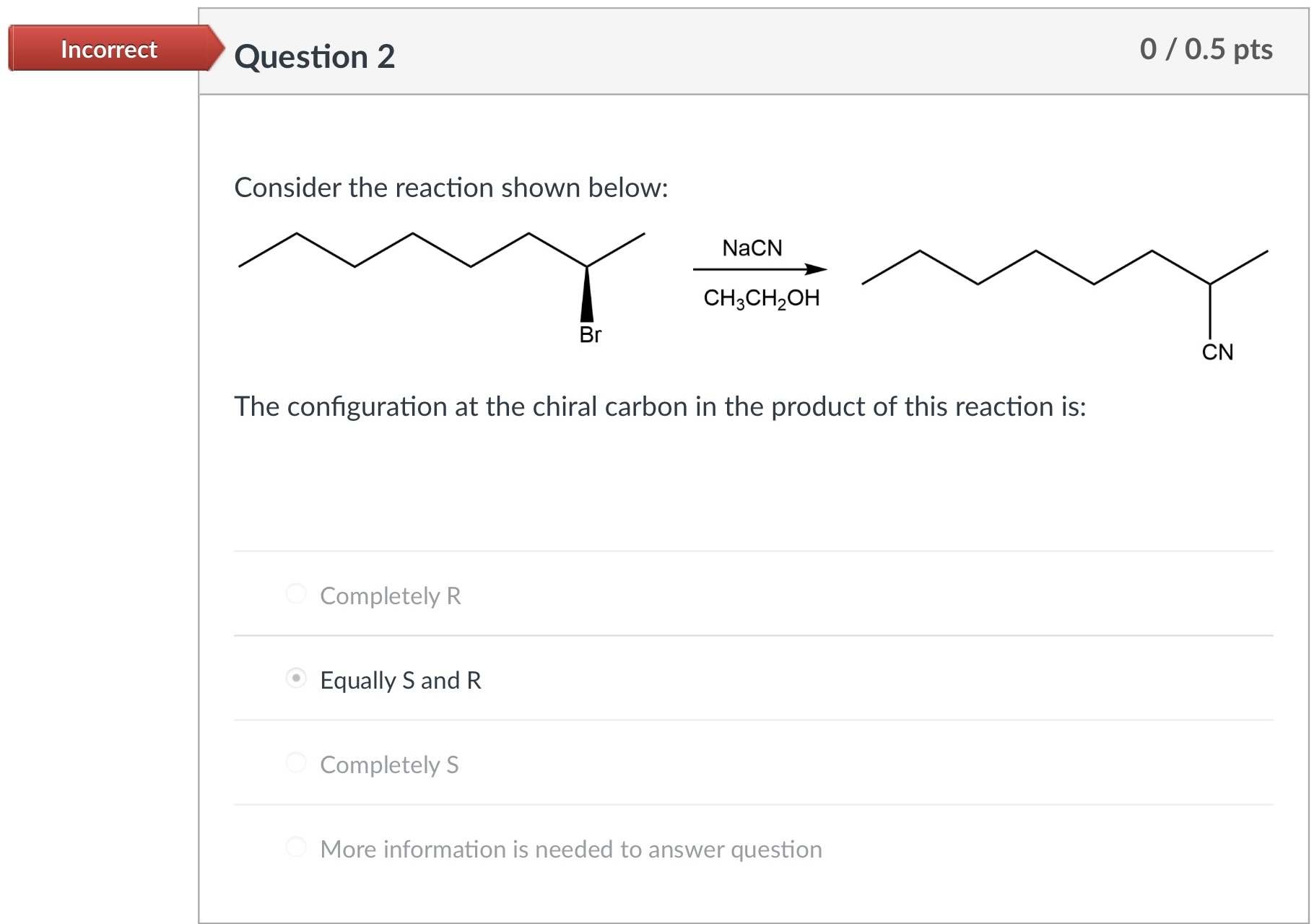 Solved Consider the reaction shown below: CH3CH2OH NaCN The | Chegg.com