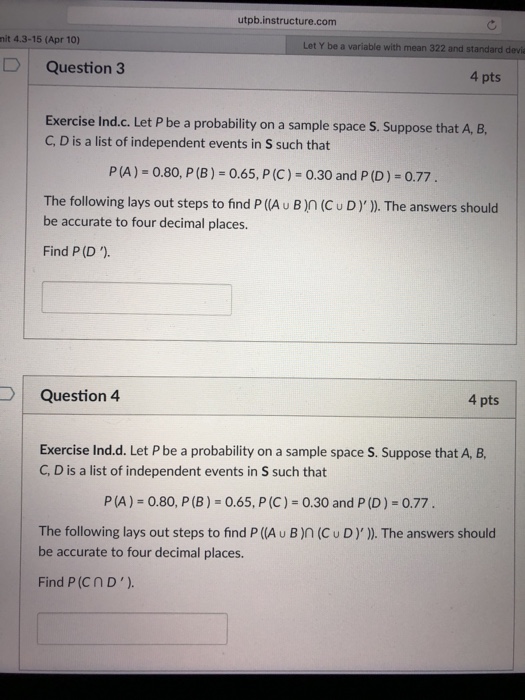 Solved Question 1 4 pts Exercise Ind.a. Let P be a | Chegg.com