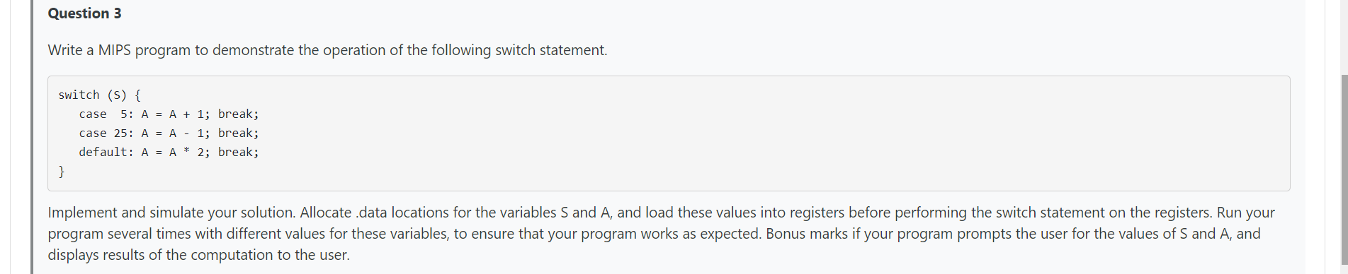Solved Question 3 Write A Mips Program To Demonstrate The 5535