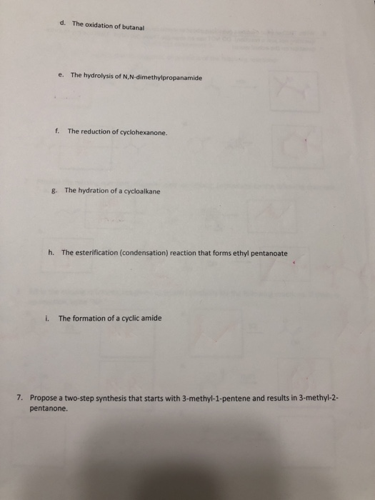 Solved 4. Draw the hydrolysis reaction of the product formed | Chegg.com