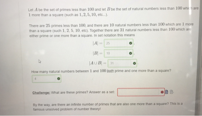 Solved Let A be the set of primes less than 100 and let B be | Chegg.com