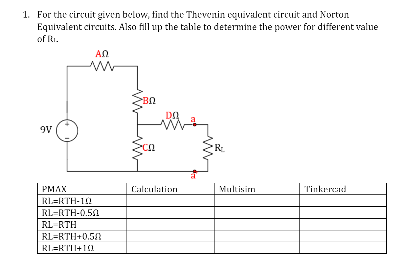Solved For the circuit given below, find the Thevenin | Chegg.com