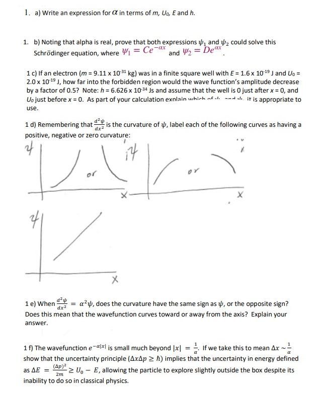 Solved In the finite square well the potential energy is | Chegg.com