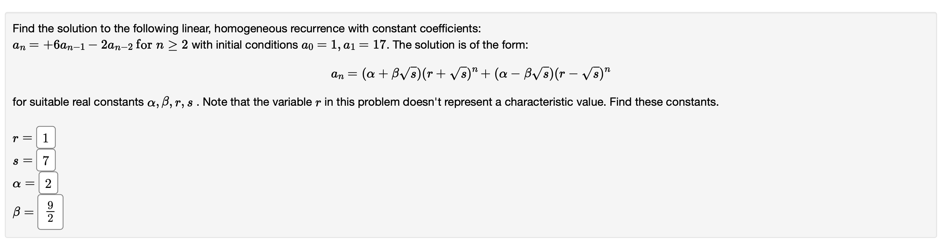 Solved Find the solution to the following linear, | Chegg.com