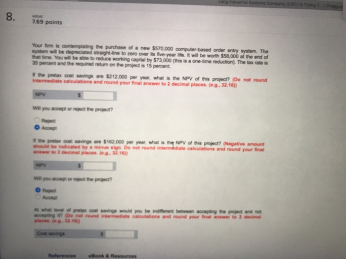 Solved 7.69 points Purple Haze Machine Shop is considering a | Chegg.com