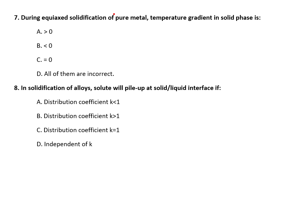 Solved 5. In the figure below, undercooling in case a) in | Chegg.com