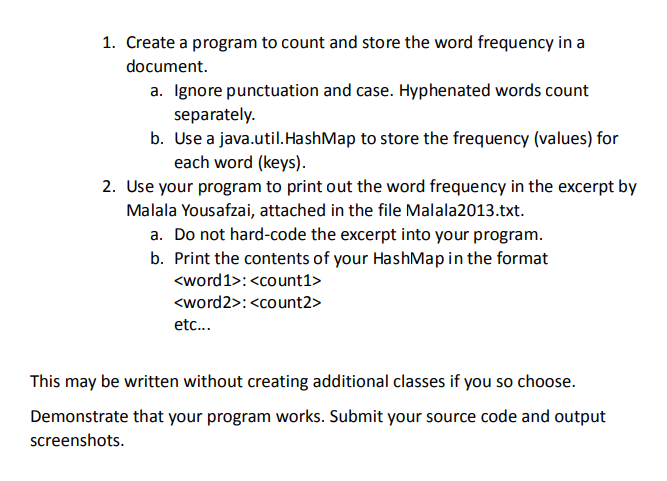 Solved Create a program to count and store the word | Chegg.com