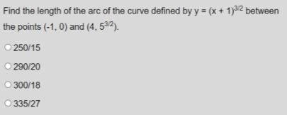 Solved Find the length of the arc of the curve defined by y | Chegg.com