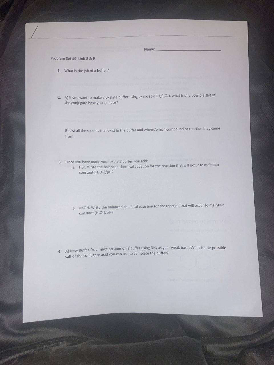 Solved Name: Problem Set \#9: Unit 8 \& 9 1. What is the job | Chegg.com