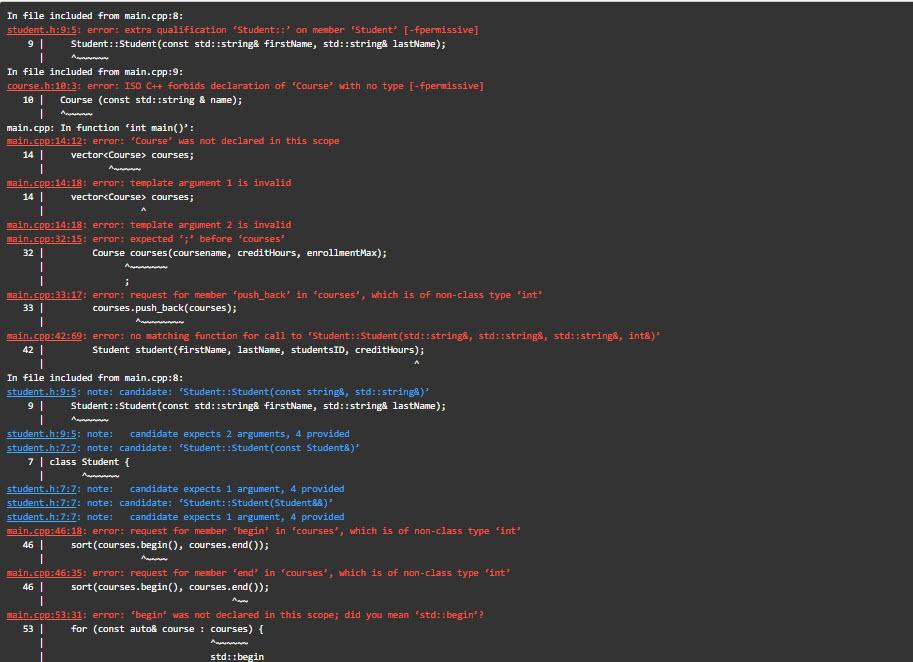 Solved I'm working on a C++ application that registers | Chegg.com