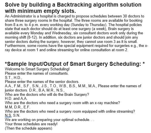 Solved Solve by building a Backtracking algorithm solution | Chegg.com