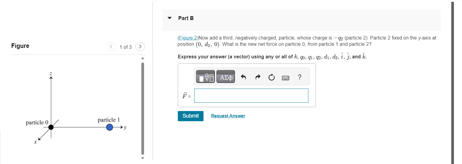 Solved Particle 0 experiences a repulsion from particle 1 | Chegg.com