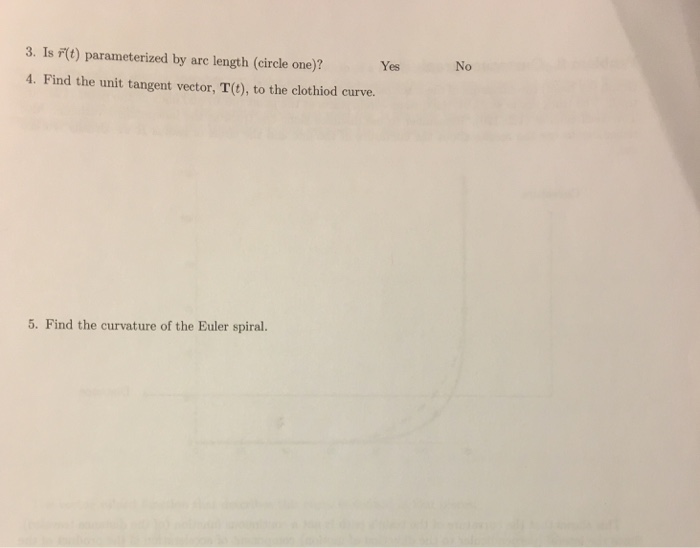 Solved Euler Spirals An Euler spiral (also called a clothoid | Chegg.com