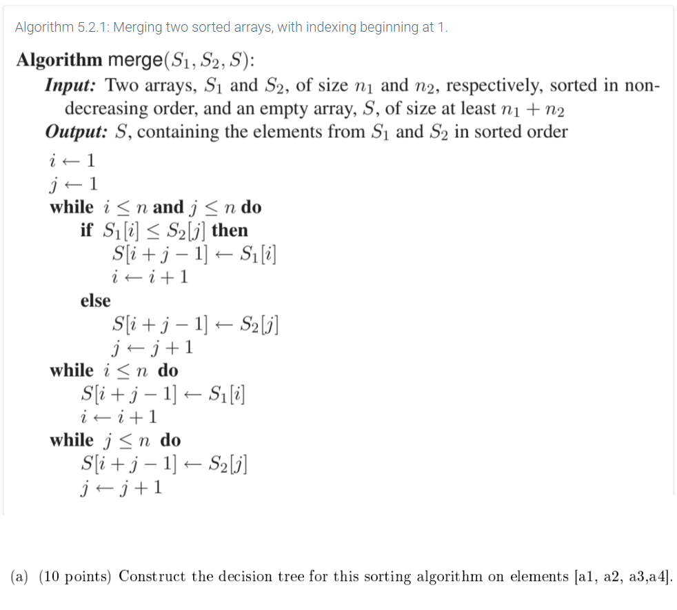 Solved Algorithm 521 Merging Two Sorted Arrays With 6024