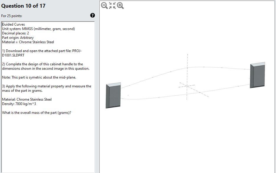 Solved Guided Curves Unit system: MMGS (millimeter, gram, | Chegg.com