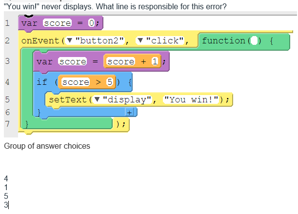 Solved "You win!" never displays. What line is responsible | Chegg.com