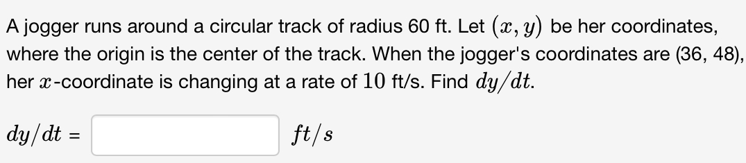 Solved A jogger runs around a circular track of ﻿radius | Chegg.com