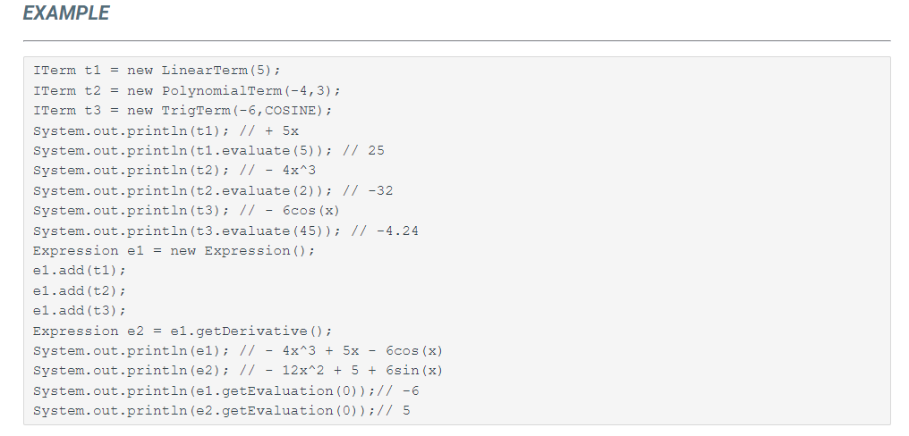 Solved 1.1 Project #2 - Derivative Calculator Summary This | Chegg.com
