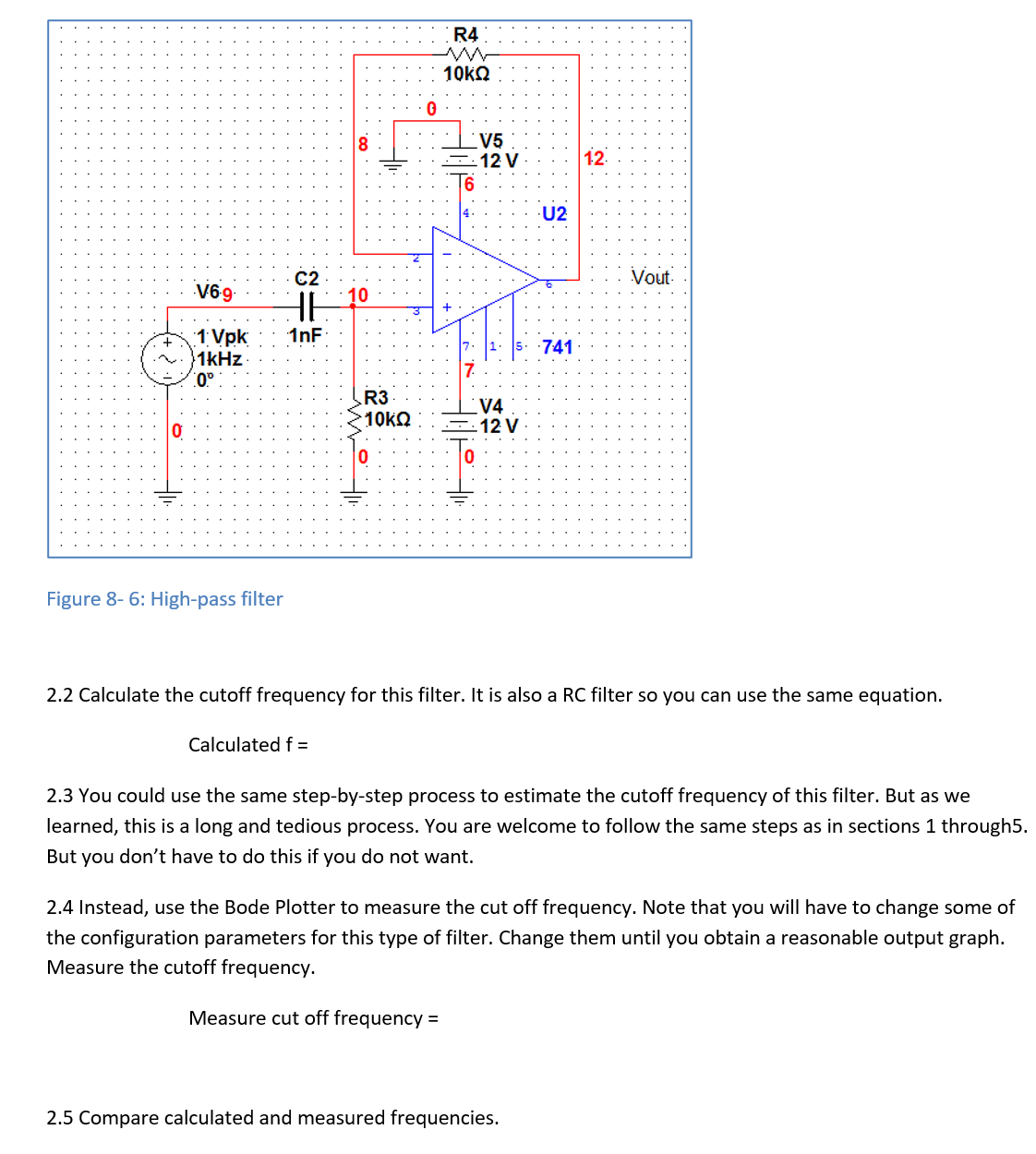 Solved 2.2 ﻿Calculate the cutoff frequency for this filter. | Chegg.com
