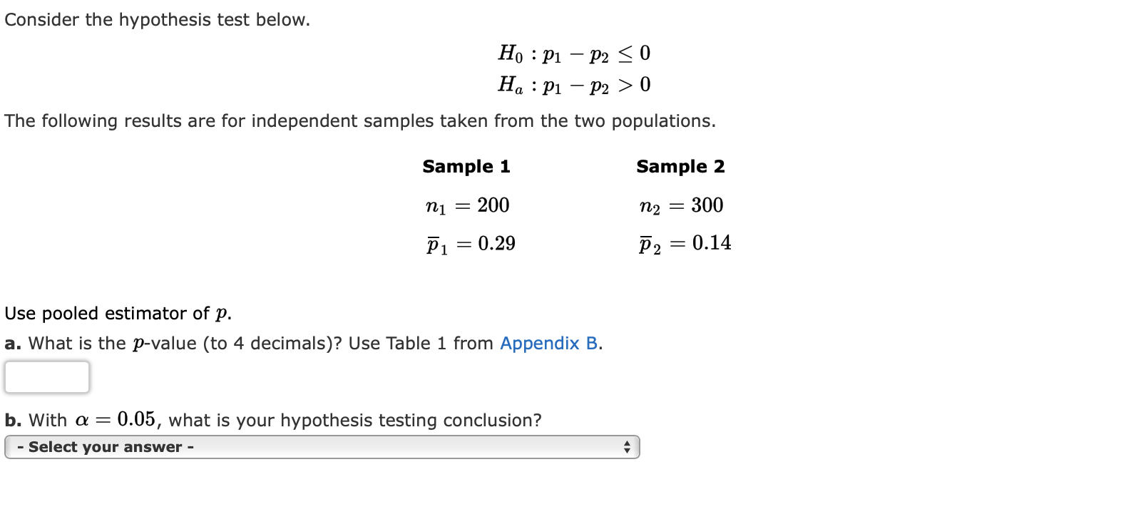 Solved Consider the hypothesis test below. | Chegg.com