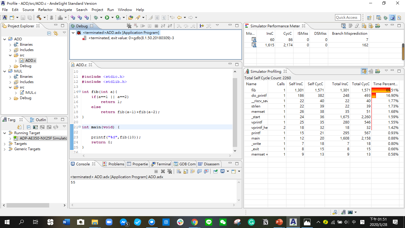 1. (60 points) Install and use AndeSightTM for RISC-V | Chegg.com