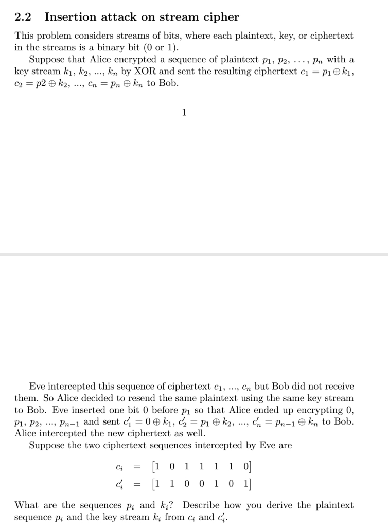 Solved 2.1 Block cipher mode Consider the five block cipher | Chegg.com