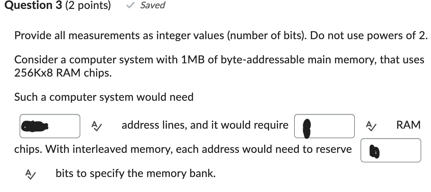 Solved Provide all measurements as integer values (number of | Chegg.com