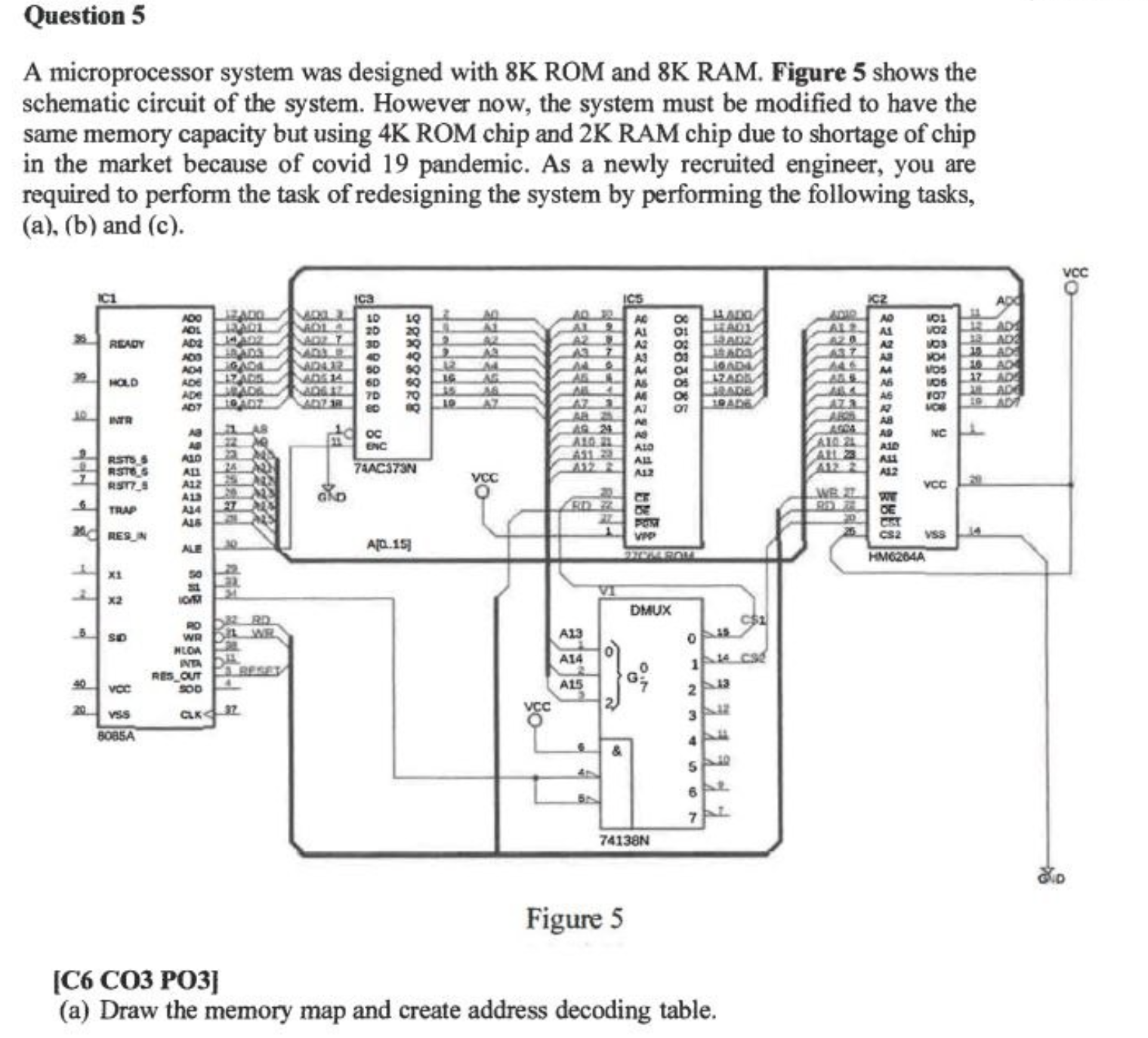 A microprocessor system was designed with 8K ROM and | Chegg.com