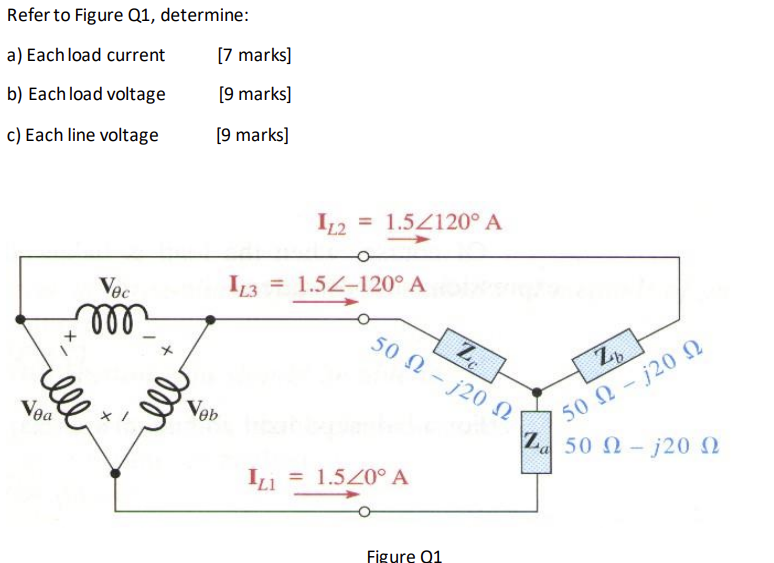 Solved Refer a) Each load current b) Each load voltage c) | Chegg.com
