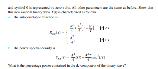 4.6 A binary wave consists of a random sequence of | Chegg.com