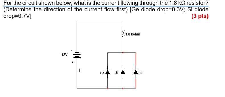 Solved For the circuit shown below, what is the current | Chegg.com