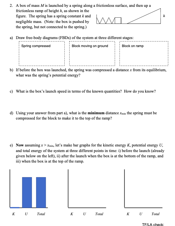 Solved a) Draw free-body diagrams (FBDs) of the system at | Chegg.com