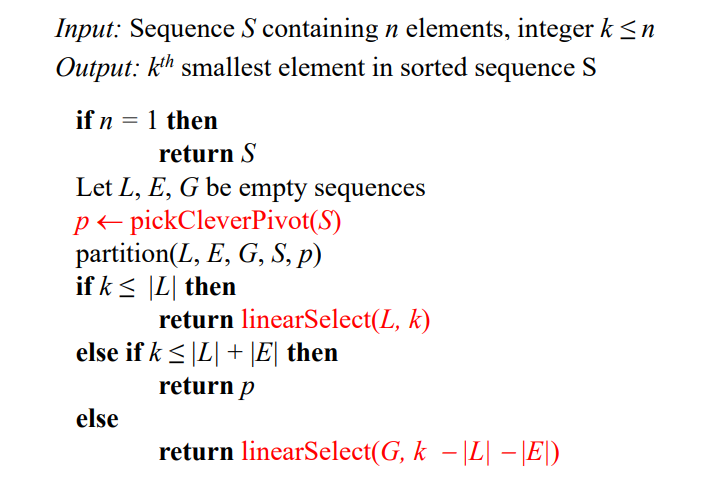 Solved Input: Sequence S containing n elements, integer k | Chegg.com